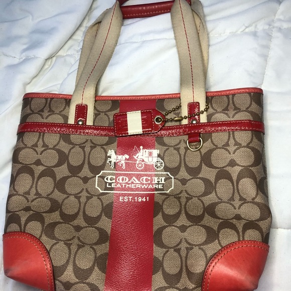 Coach | Bags | Coach Heritage Stripe Tote | Poshmark